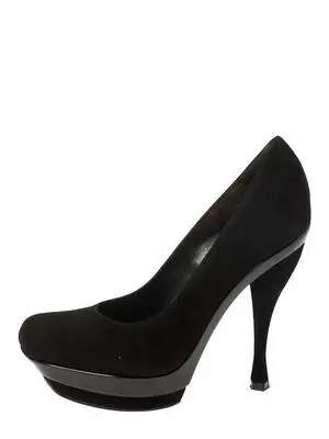 SAINT LAURENT Arya Suede Platform Pumps