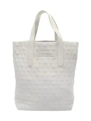 JIMMY CHOO 2000s Sofia Star-embossed Tote Bag - White