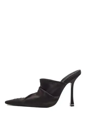 ALEXANDER WANG 120mm Satin Mules - Black