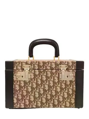 Dior Logo Mania Vanity Travel Trunk Case - Brown