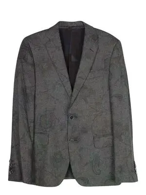 Etro Floral Jacquard Suit - Grey