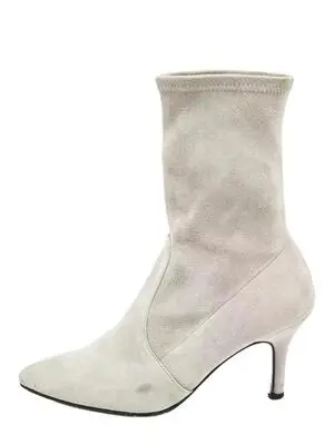 STUART WEITZMAN 80mm Suede Pointed-toe Boots - Grey