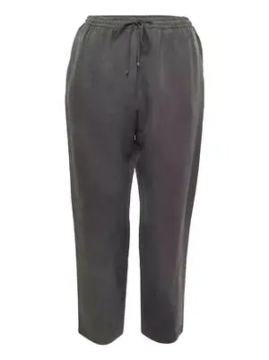 Max Mara Silk Blend Straight-leg Track Pants - Grey