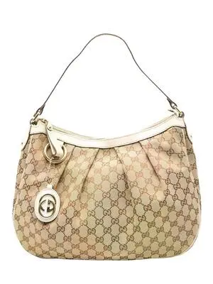 Gucci Gg Canvas Sukey Shoulder Bag - Brown