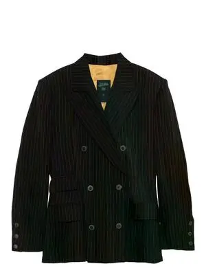 Jean Paul Gaultier 1990s Pinstriped Blazer - Black