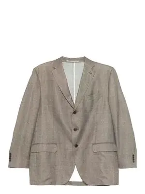 Loro Piana 2010s Pre-owned Mélange-effect Blazer - Grey