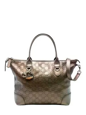 Gucci 2016-2025 Sima Heart Bit Tote - Brown