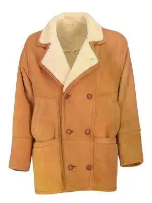 A.N.G.E.L.O. VINTAGE CULT 1980s Shearling-trim Coat - Orange