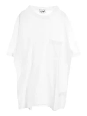 Hermès Embroidered-pocket T-shirt - White