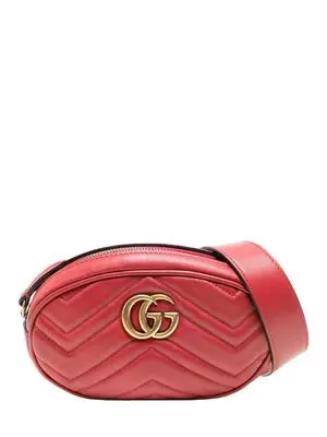 Gucci Gg Marmont Belt Bag - Red