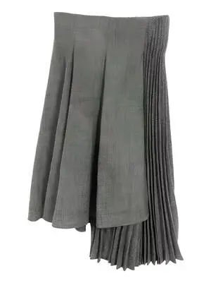 Dior 2010s Pleated Wool Skirt - Grey