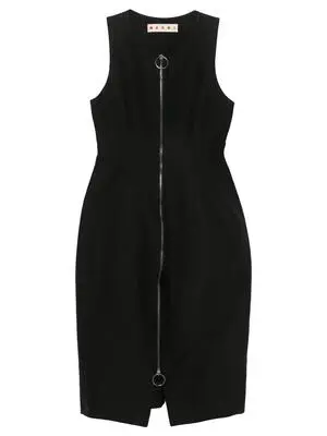 Marni 2000s Cotton Midi Dress - Black