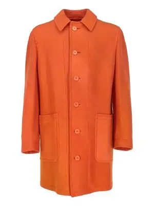 ROMEO GIGLI 1990s Single-breasted Wool Coat - Orange