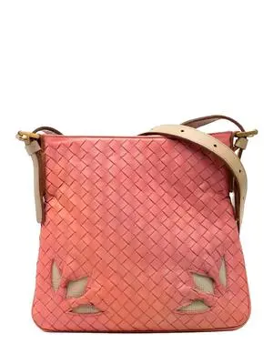 Bottega Veneta Nappa Intrecciato Crossbody Bag - Pink