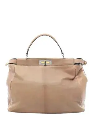 Fendi 2000s Large Peekaboo Tote Bag - Brown