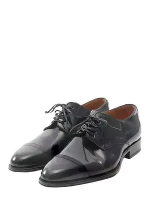 Dior Leather Cap-toe Shoes - Black