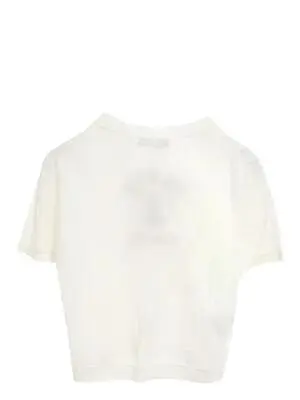 Prada Logo-intarsia Short-sleeve T-shirt - White
