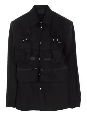 Prada 2020s Single-breasted Shirt Jacket - Black