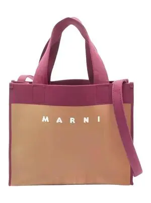 Marni 2010s Small Logo-print Tote Bag - Neutrals