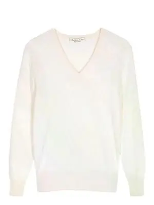 Dior 1990-2000s V-neck Fine-knit Jumper - Neutrals