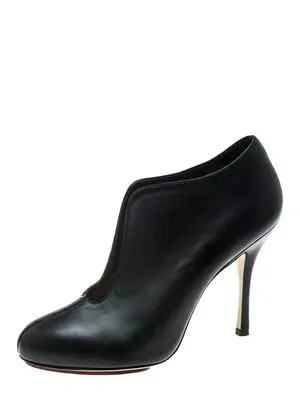CHARLOTTE OLYMPIA 105mm Leather Heeled Boots - Black