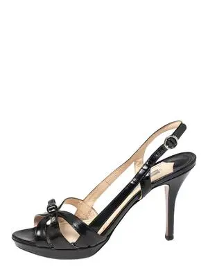 Prada 105mm Leather Sandals - Black