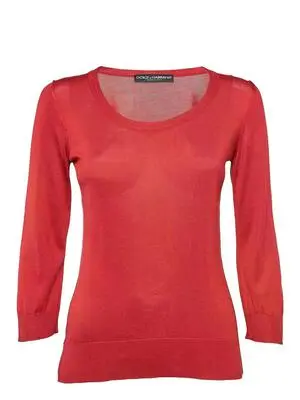 Dolce & Gabbana Round-neck Long-sleeve Top - Red