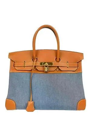 Hermès 1998 Birkin 35 Tote Bag - Blue