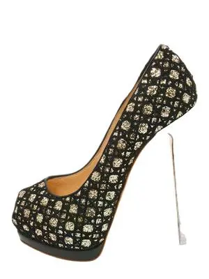 GIUSEPPE ZANOTTI Vintage 160mm Sharon Peep Toe Pumps - Black