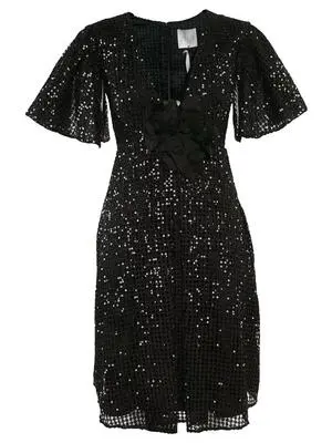 INGIE PARIS Lace Sequins Dress - Black