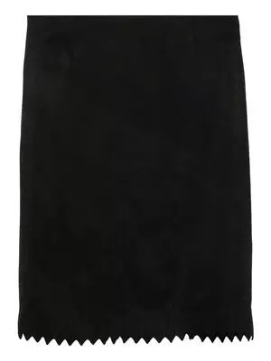 John Galliano 2000s Scalloped-hem Skirt - Black
