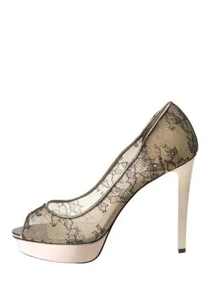 JIMMY CHOO 120mm Dahlia Peep Toe Pumps - Metallic