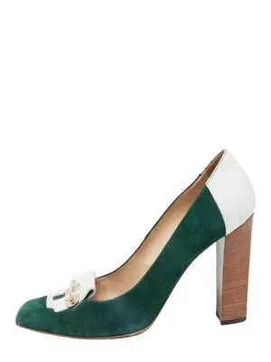 TOD'S Vintage 110mm Suede Pumps - Green