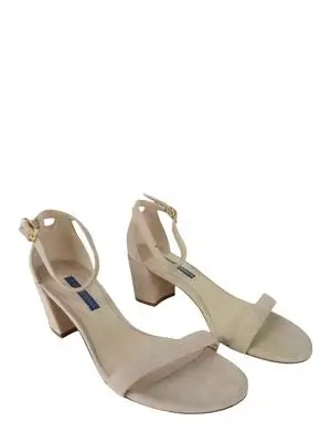 STUART WEITZMAN 65mm Suede Block Heels