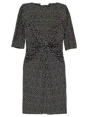 Dior 2010s Polka Dot-print Midi Dress - Black