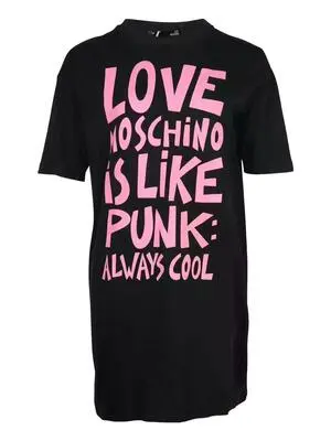 Moschino Graphic-print T-shirt Dress - Black