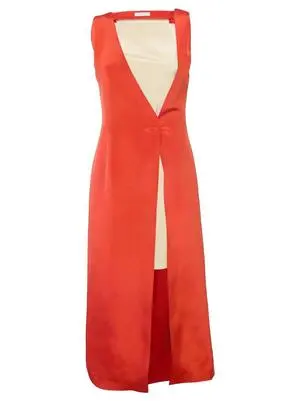 CASASOLA Satin Dress - Red