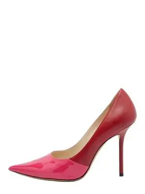 JIMMY CHOO 105mm Patent Leather Color-Block Pumps