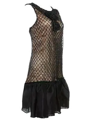 Valentino Garavani Beaded Silk Dress - Black