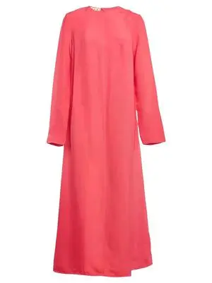 MARNI Button-Up Long-Sleeve A-Line Dress