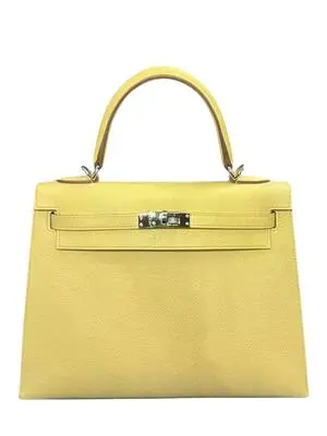 Hermès Kelly Sellier 25 Epsom-leather Palladium-hardware Tote Bag - Yellow