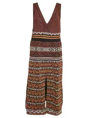 Missoni Knit Pattern Midi Dress - Brown