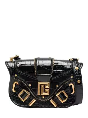 Balmain Logo-plaque Shoulder Bag - Black