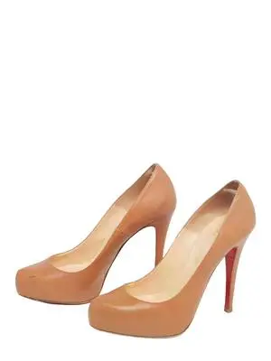 CHRISTIAN LOUBOUTIN 115mm Leather Platform Pumps - Neutrals