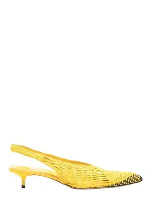 Jacquemus 30mm Les Cubisto Banane Slingback Pumps - Yellow