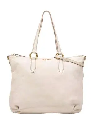 Miu Miu Vitello Phenix Satchel - White