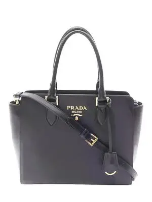 Prada 2010s Saffiano Leather Tote Bag - Black