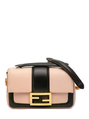 Fendi Apolo Chain Baguette Shoulder Bag - Pink