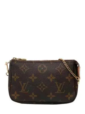 LOUIS VUITTON 2003 Monogram Mini Pochette Accessoires Handbag - Brown