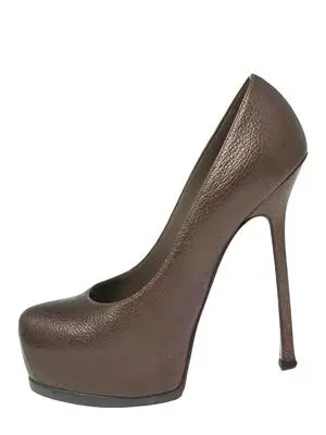 Saint Laurent 140mm Tribtoo Platform Pumps - Brown